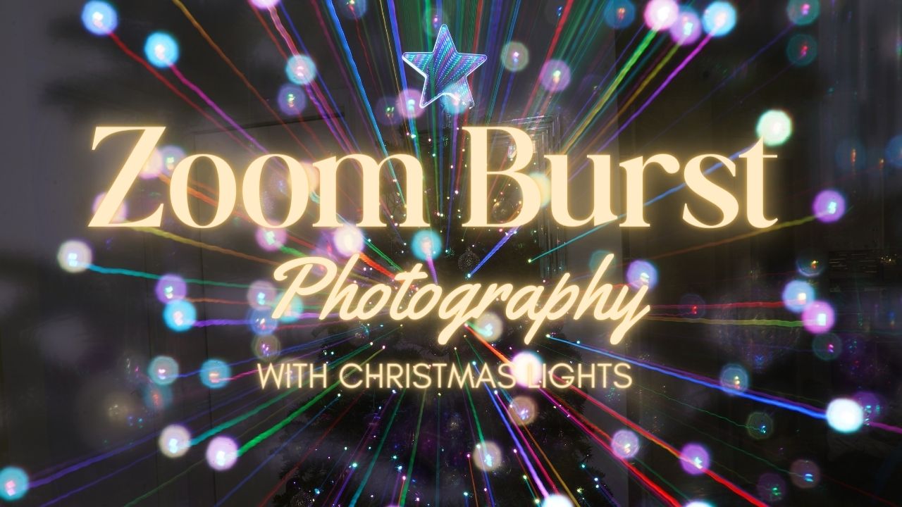 Zoom Burst Photography Effect with Christmas Tree Lights - Photo Tipsy